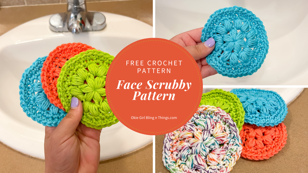 Free Face Scrubby Crochet Pattern - OkieGirlBling'n'Things